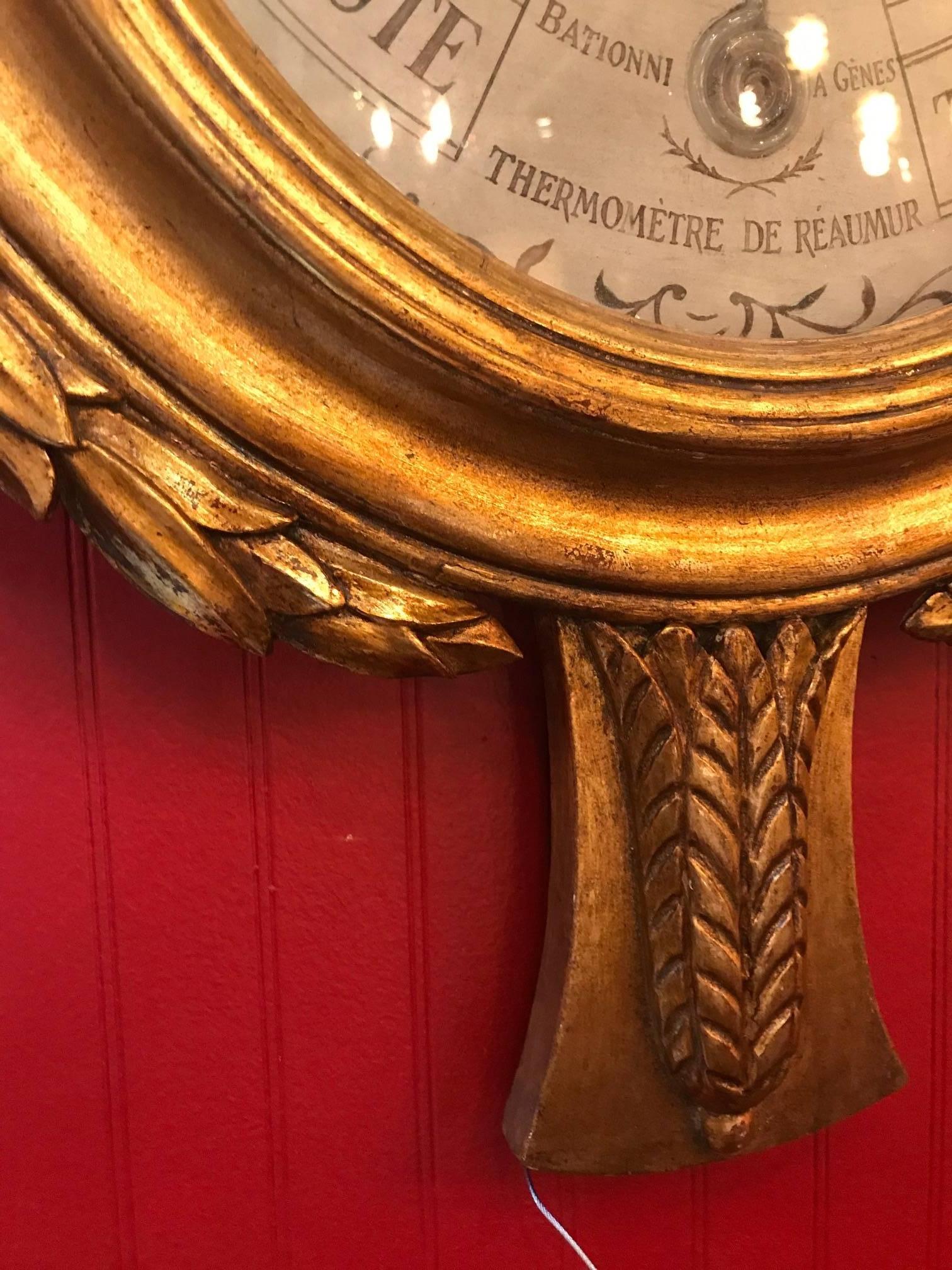 Antique French Giltwood Barometer at 1stDibs | french barometer