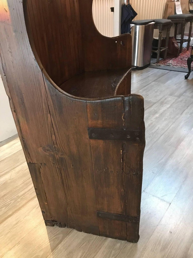 19th Century Pine Settle Bench For Sale at 1stDibs | settle bench for ...
