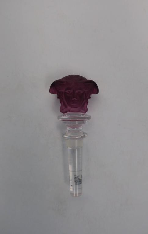 Versace Medusa Purple Amethyst Crystal Wine Stopper at 1stDibs