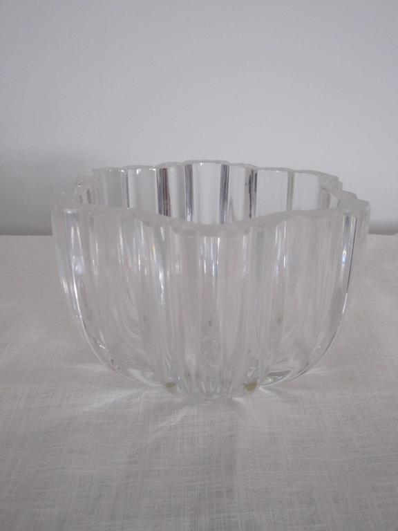 Scandinavian Crystal Bowls from Sweden by Designer Anna Ehrner, Pair ...