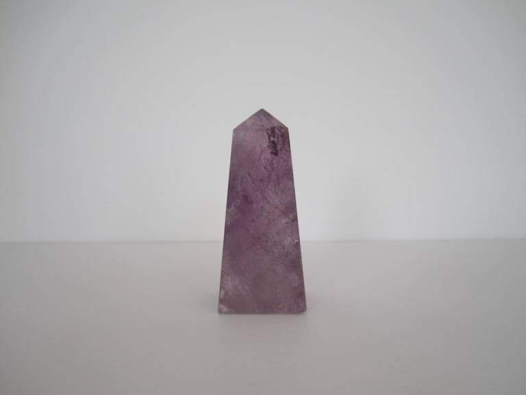 Obelisk Sculpture in Purple Amethyst For Sale at 1stDibs | purple obelisk