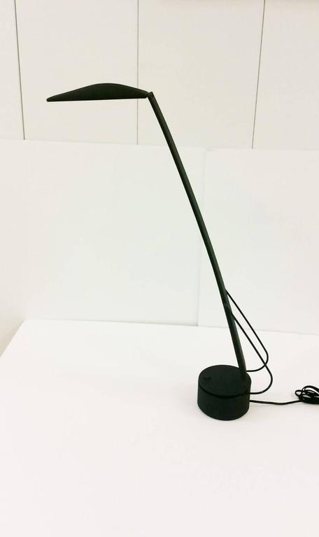 Italian Modern Black Designer Reading Lamp, Italy, 1980s at 1stDibs