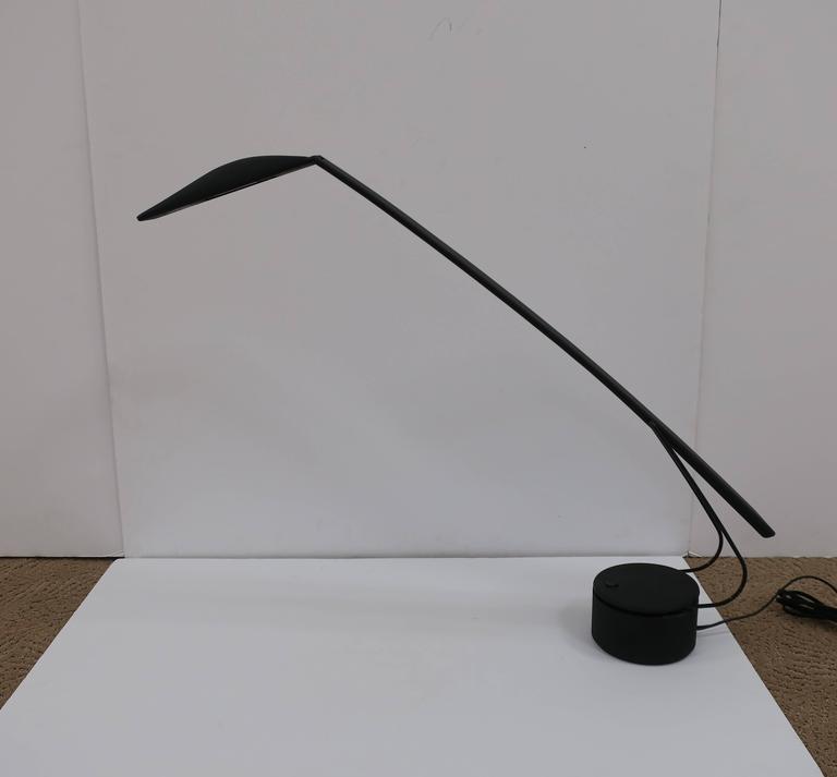 Italian Modern Black Designer Reading Lamp, Italy, 1980s at 1stDibs
