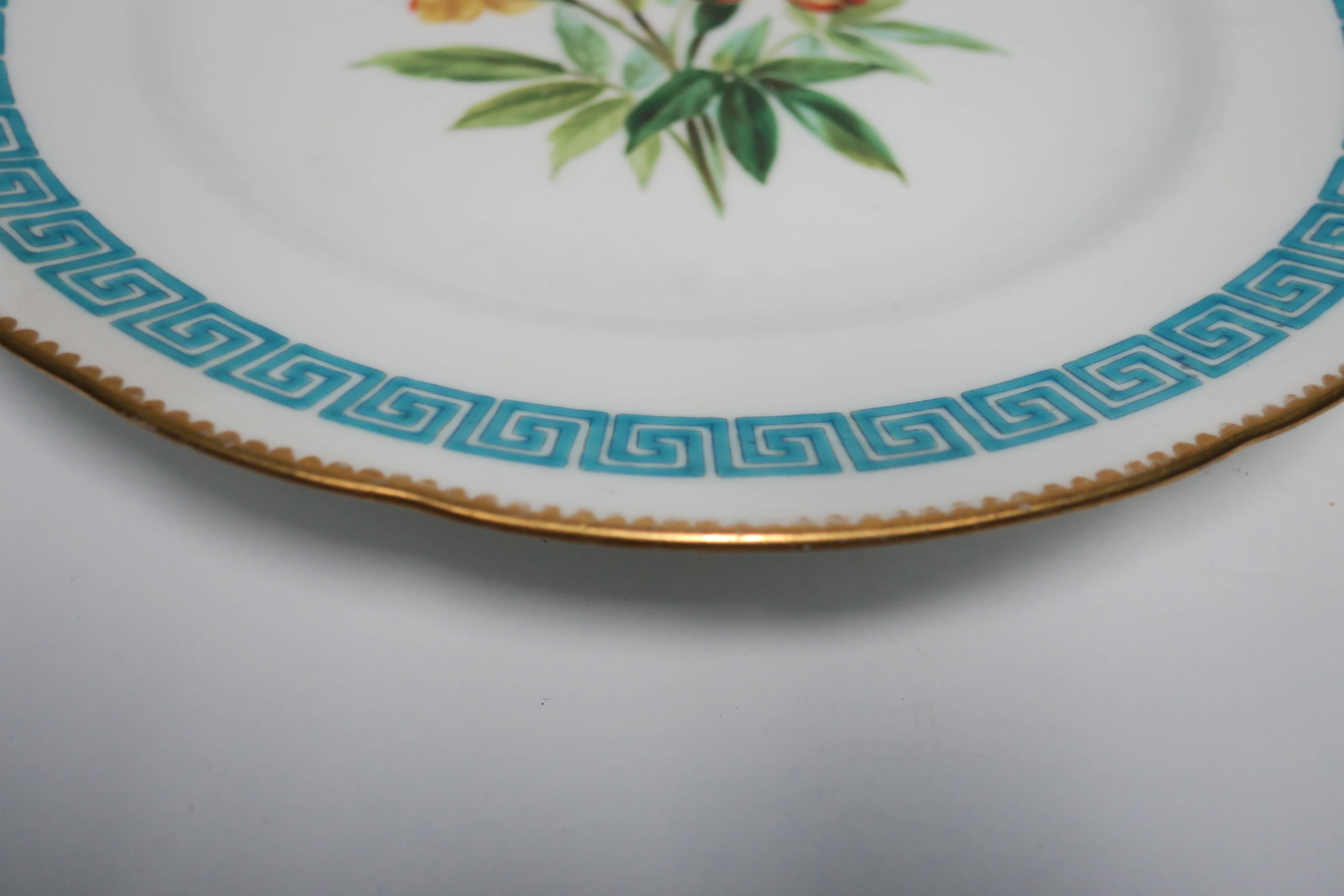 English Minton Plates with Greek Key Design, Pair For Sale at 1stDibs ...