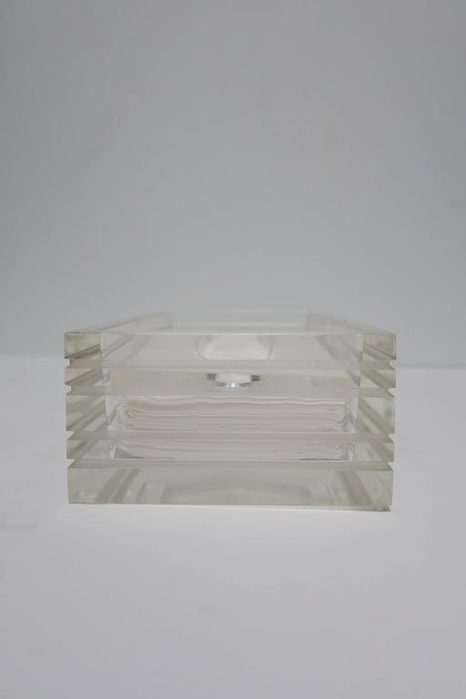 Modern Lucite Tissue Box in the Style of Charles Hollis Jones, ca ...