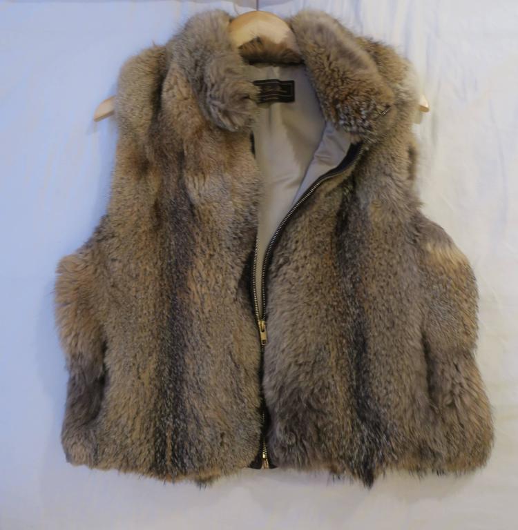 Beautiful Loro Piana Grey Fox Fur Vest, Italy at 1stdibs