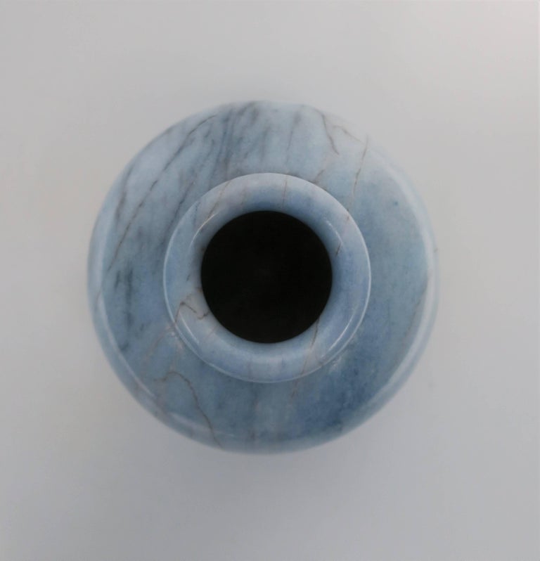 Italian Marble Blue and White Urn Vase at 1stDibs