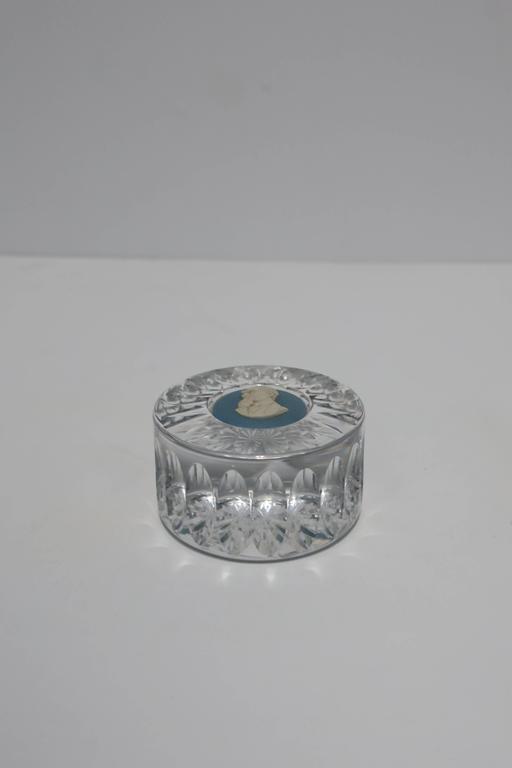 English Jasperware and Crystal Desk Paperweight For Sale at 1stDibs