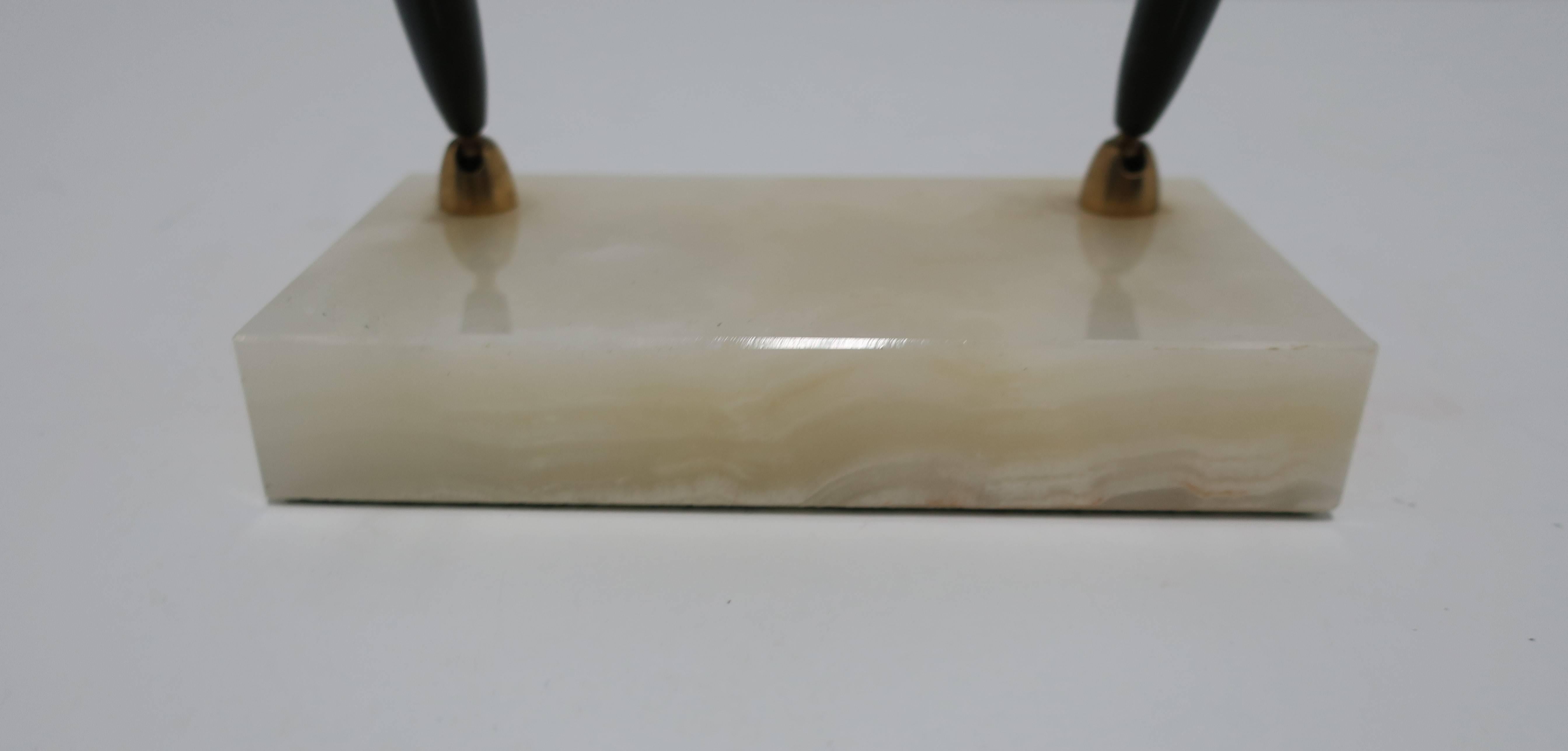 Modern Onyx Marble Pen Desk Set, ca. 1970s For Sale at 1stDibs