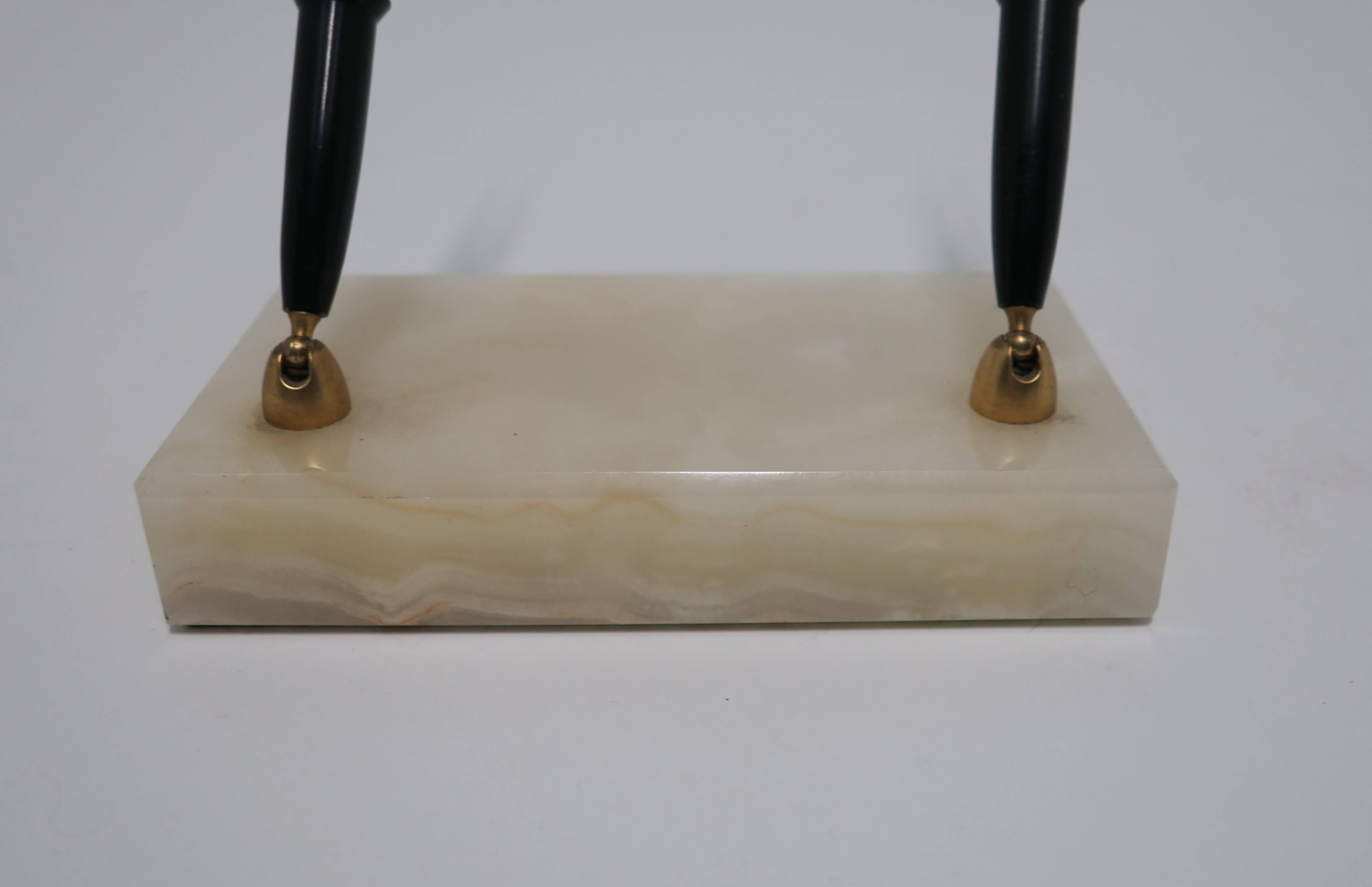 Modern Onyx Marble Pen Desk Set, ca. 1970s For Sale at 1stDibs