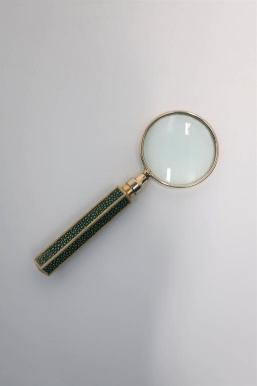 Magnifying Glass with Green Shagreen Esque Handle at 1stDibs ...