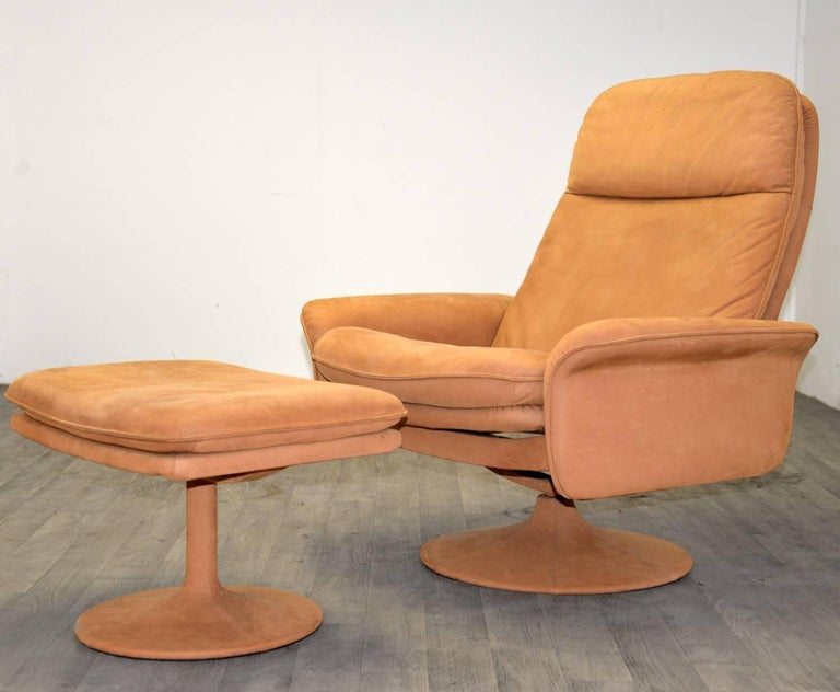 Vintage de Sede DS 50 Lounge Swivel Armchair and Ottoman, Switzerland ...