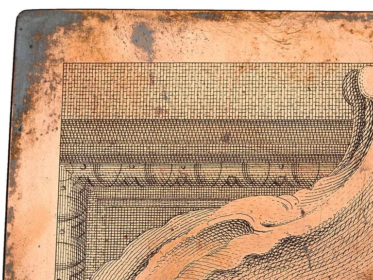 Original Copper Engraving Plate Lady Charlotte Finch, 1755 at 1stDibs