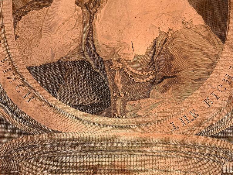 Original Copper Engraving Plate Lady Charlotte Finch, 1755 at 1stDibs