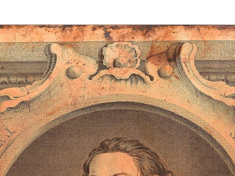 Original Copper Engraving Plate Lady Charlotte Finch, 1755 at 1stDibs