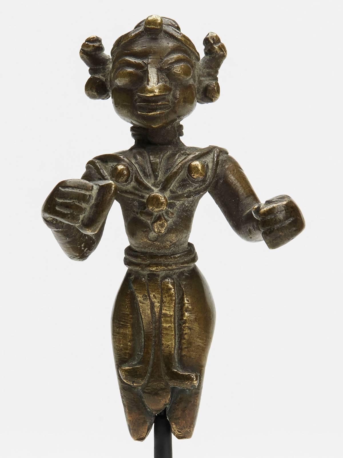 Antique Indian Mounted Bronze Deity Figure, 18th Century For Sale at ...