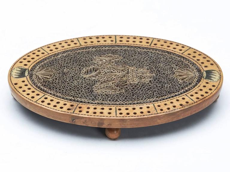 Georgian Oval Quillwork Cribbage Board, circa 1800 at 1stDibs | marble ...