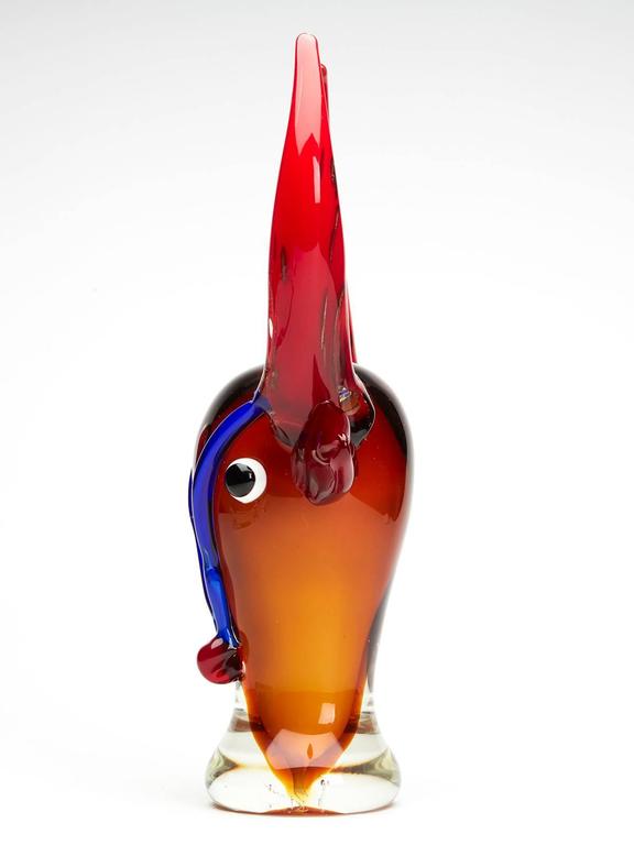Abstract Murano Glass Reindeer Signed Mario Badioli, circa 1980 at 1stDibs
