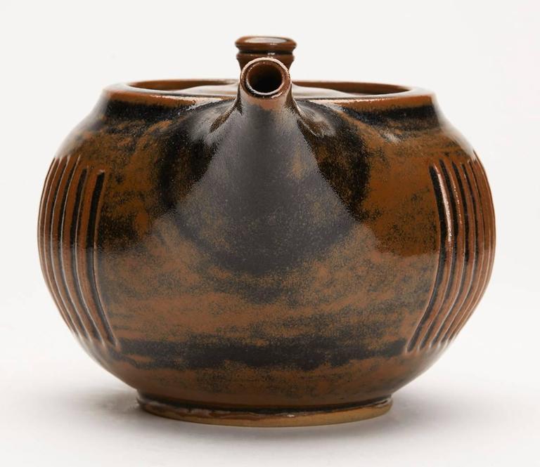 Brown Studio Teapot by Ken Halsall Light Trees Pottery, circa 1975 For ...