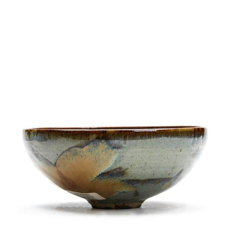 Vintage Studio Colour Glazed Bowl Alan Ward 20th Century at 1stDibs