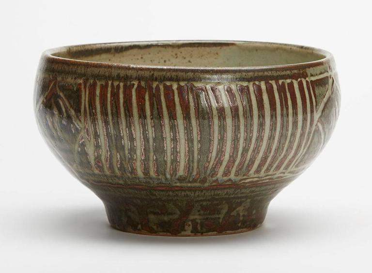 Vintage Michael Leach Studio Pottery Bowl, circa 1955 at 1stDibs