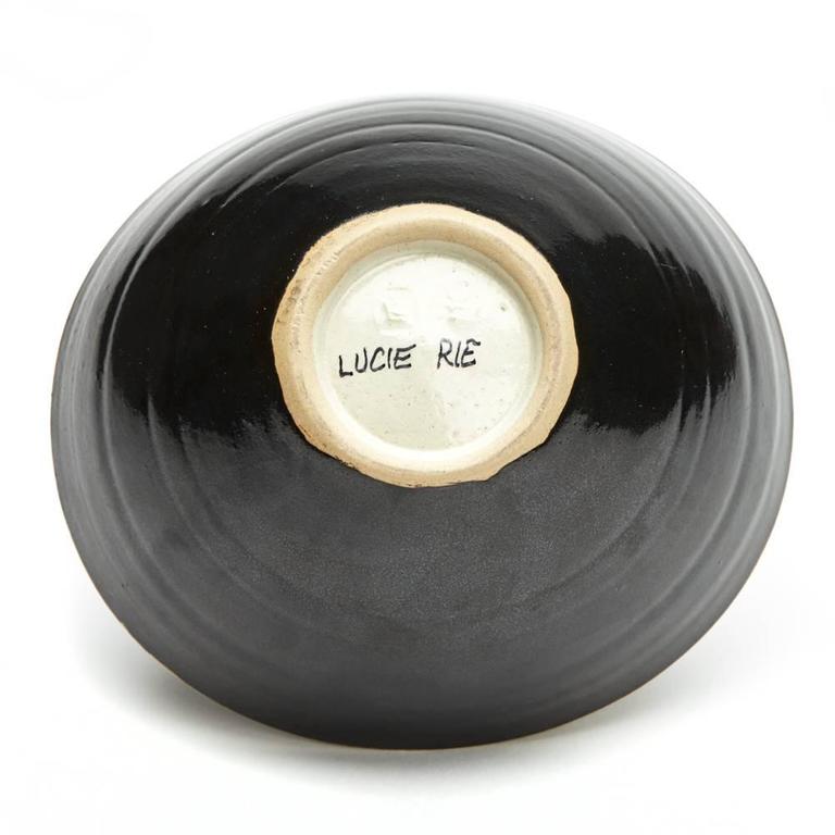 Lucie Rie and Hans Coper Studio Pottery Black Glazed Bowl at 1stDibs ...