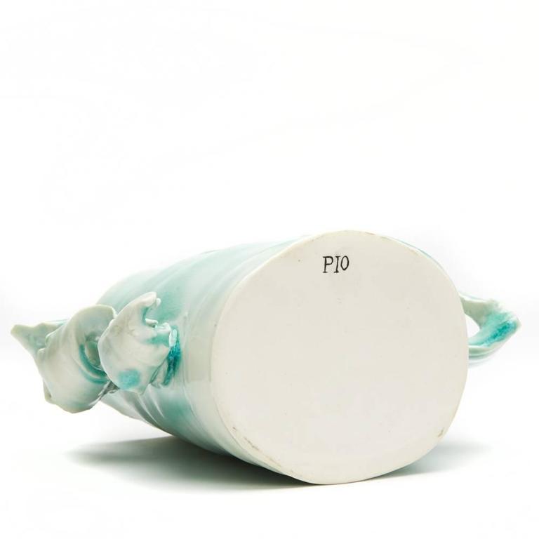 Colin Pearson British Studio Pottery Turquoise Vessel For Sale at 1stDibs