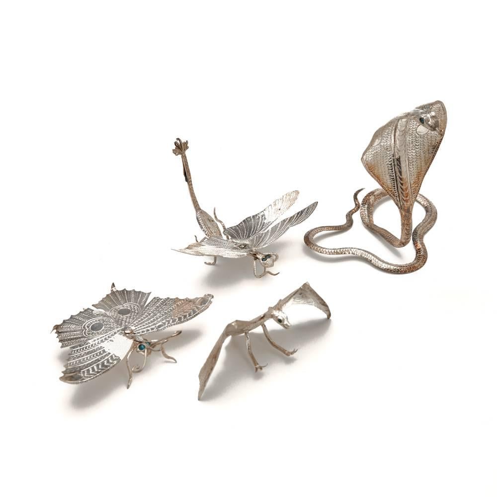 Collection of 12 Indian Silver Animals, 20th Century at 1stDibs