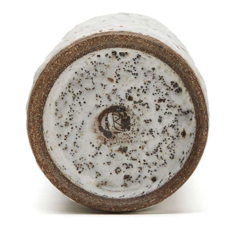 British Lucie Rie Studio Pottery Stoneware Vase with Pitted Glazes at ...