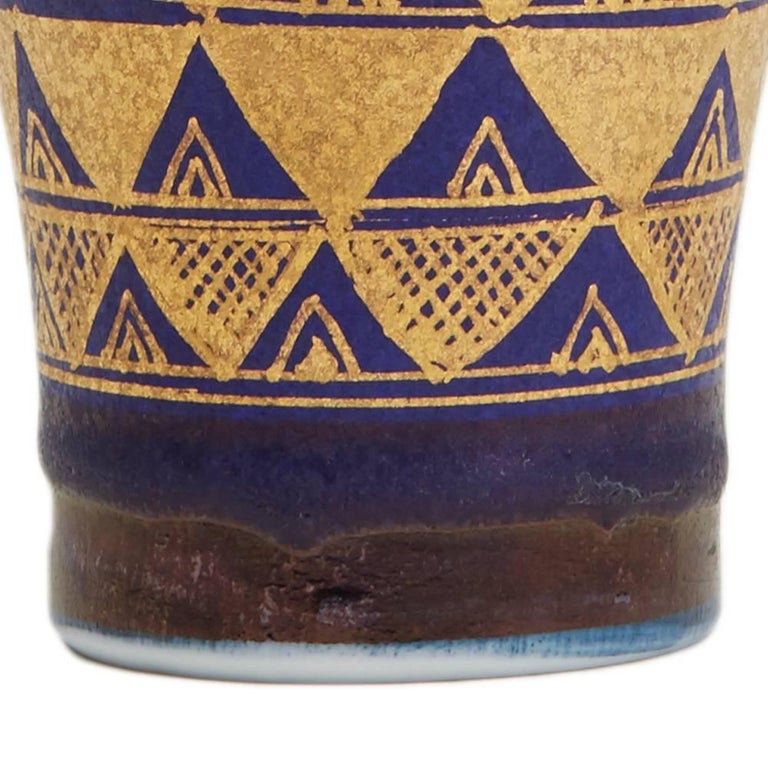 Mary Rich Studio Pottery Geometric Design Vase, 20th Century at 1stDibs