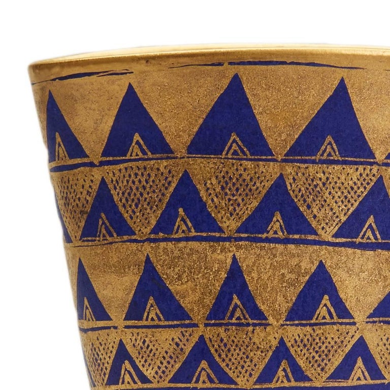 Mary Rich Studio Pottery Geometric Design Vase, 20th Century at 1stDibs