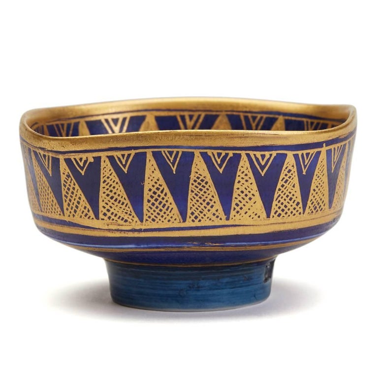 Mary Rich Studio Pottery Geometric Design Bowl, 20th Century at 1stDibs