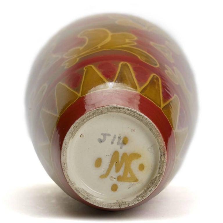 Burmantofts Faience Lustre Floral Vase Joseph Walmsley at 1stDibs