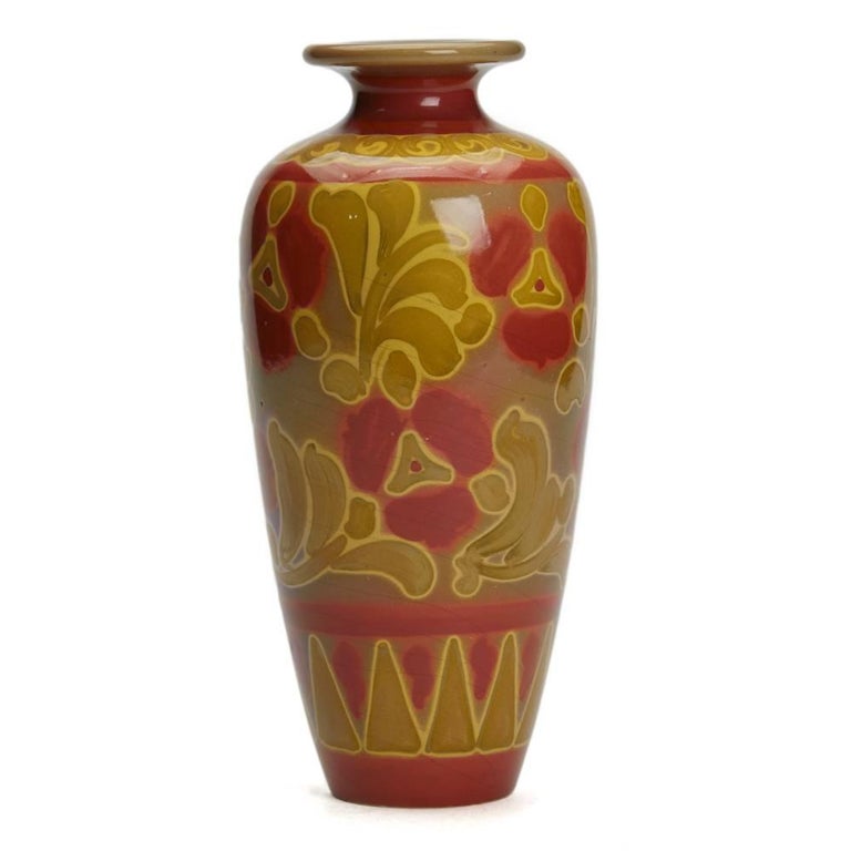 Burmantofts Faience Lustre Floral Vase Joseph Walmsley at 1stDibs