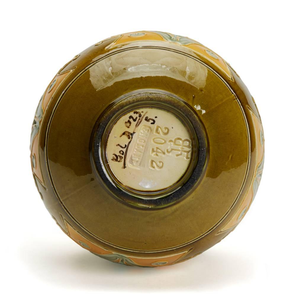 Burmantofts Faience Partie-Colour Vase by Joseph Walmsley at 1stDibs