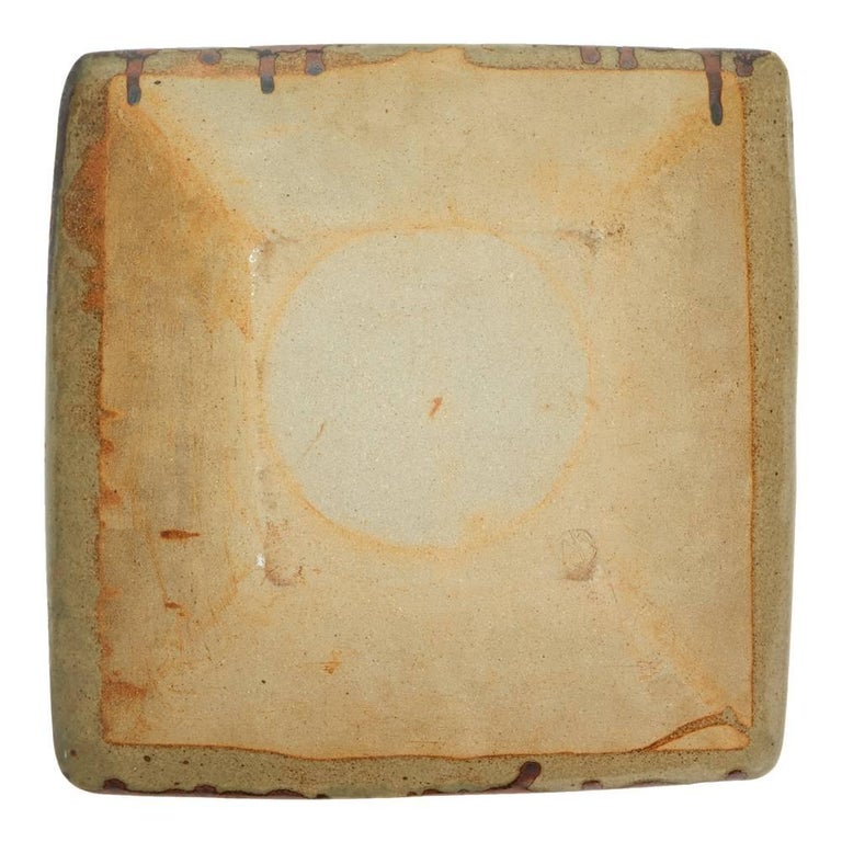 Ray Finch Winchcombe Studio Pottery Square Dish, 20th Century at 1stDibs
