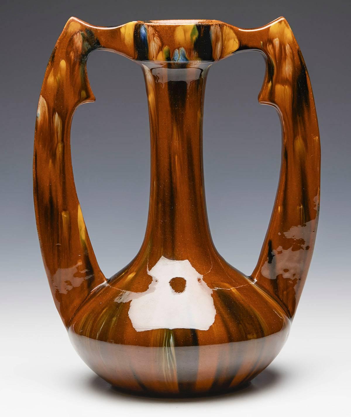 Art Nouveau French Clement Massier Vase, 19th Century For Sale at 1stdibs