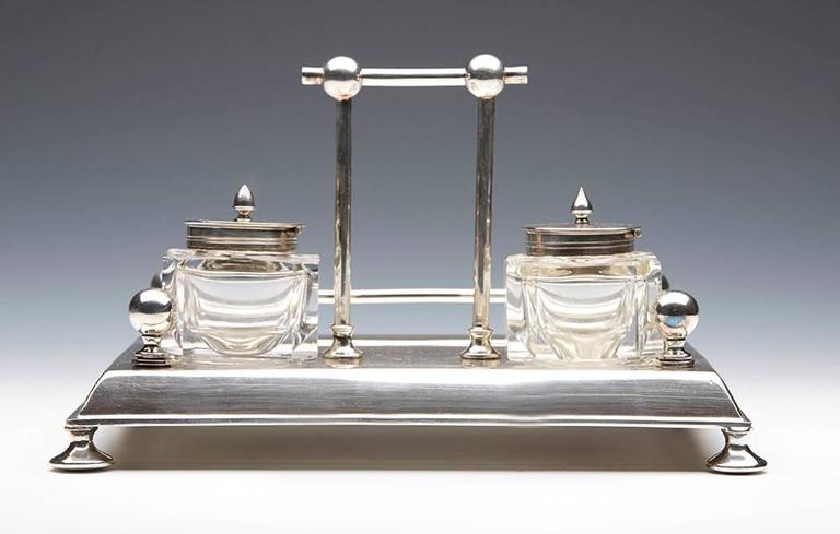 Arts and Crafts Walker and Hall Silver-plated Inkstand, circa 1890 at ...