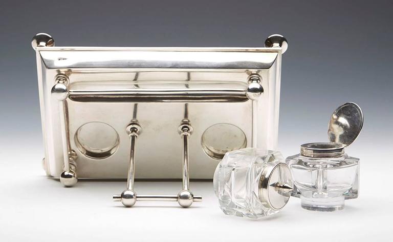 Arts and Crafts Walker and Hall Silver-plated Inkstand, circa 1890 at ...