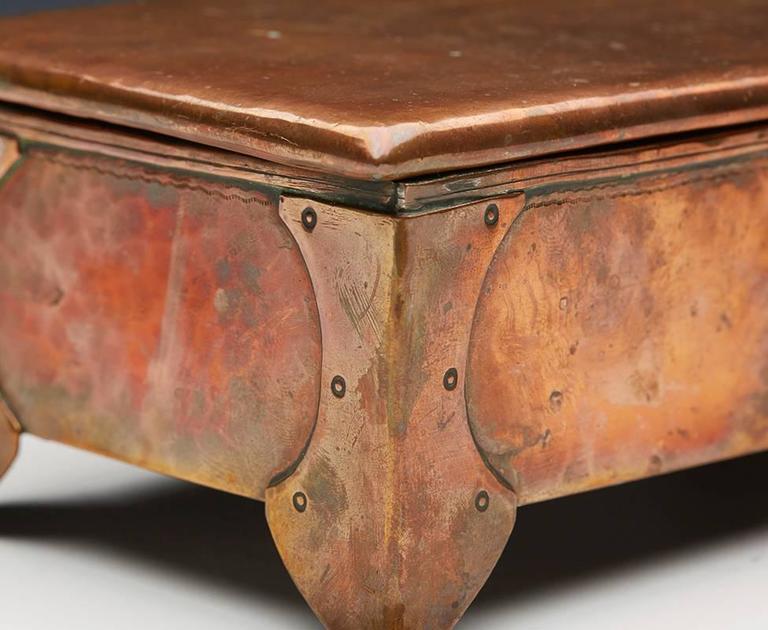 Vintage Copper Lidded Box Dedicated Frank Catton, Dated 1928 at 1stDibs