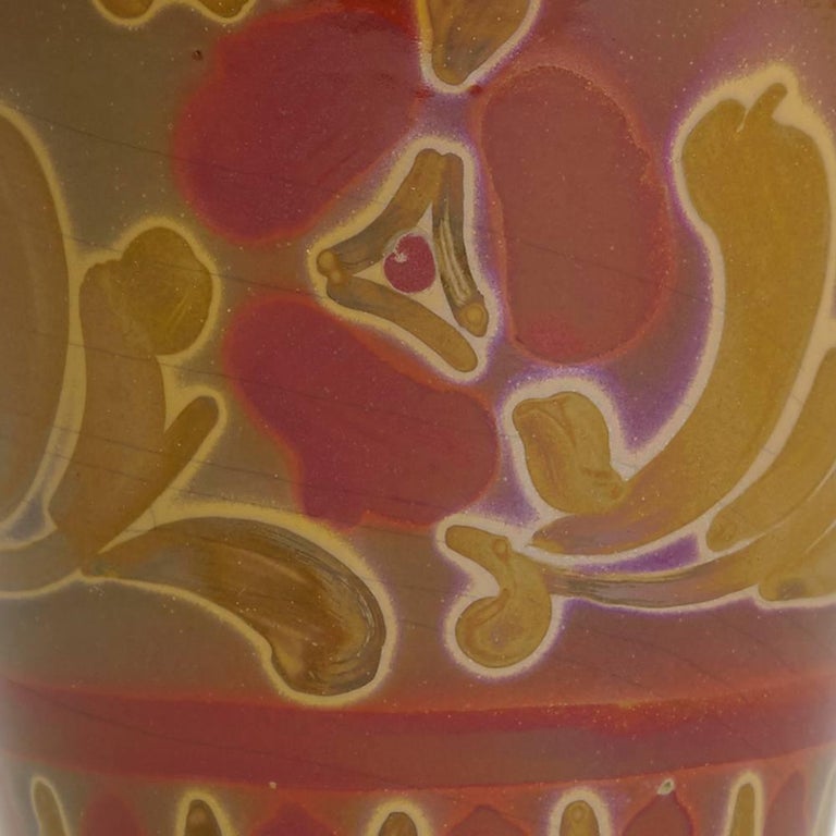 Burmantofts Faience Lustre Floral Vase Joseph Walmsley at 1stDibs