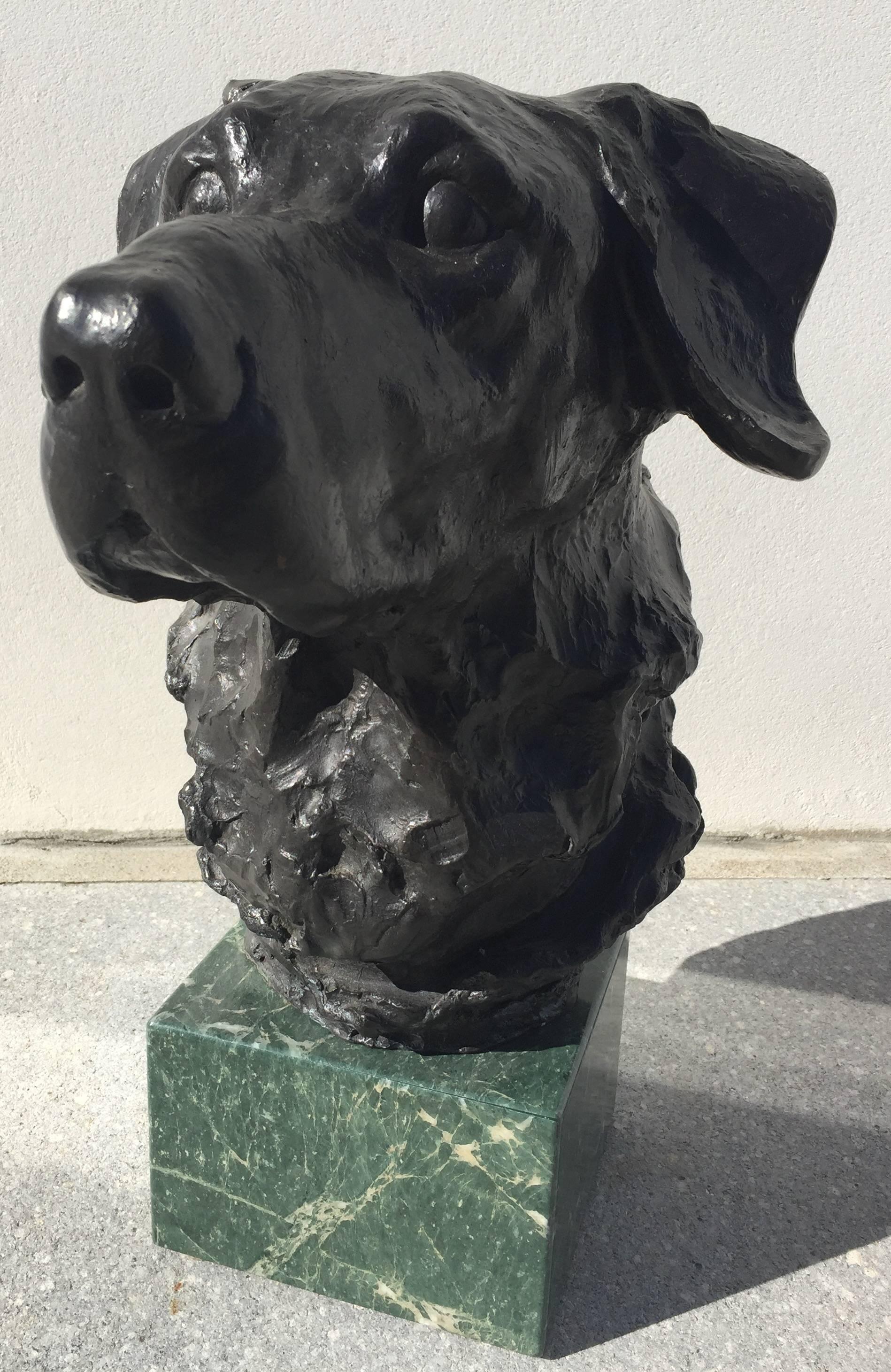 Bronze Sculpture of Labrador Head at 1stDibs | labrador bronze ...