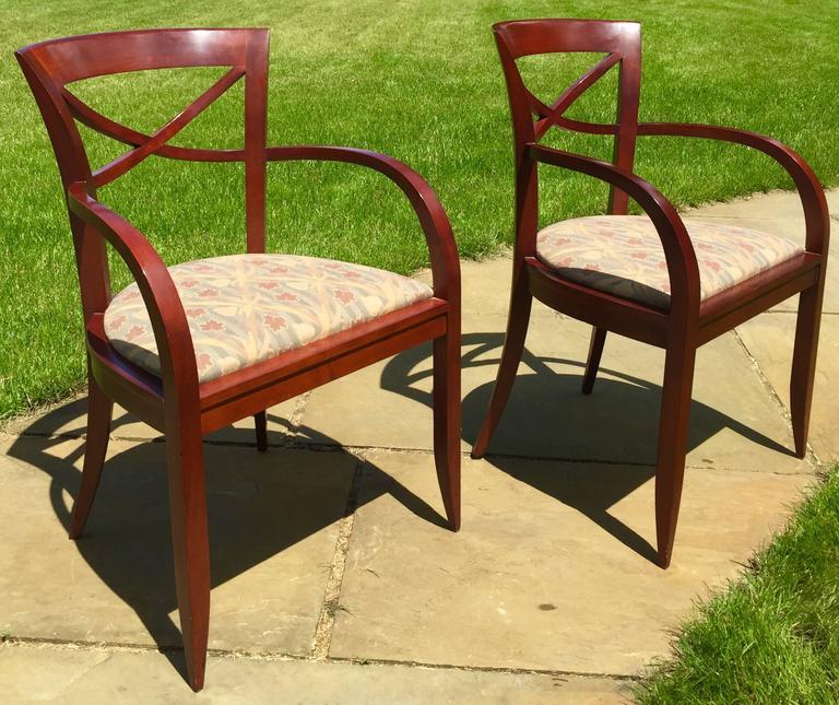 Pair of Armchairs by David Edward made of Cherrywood, Baltimore, MD at ...