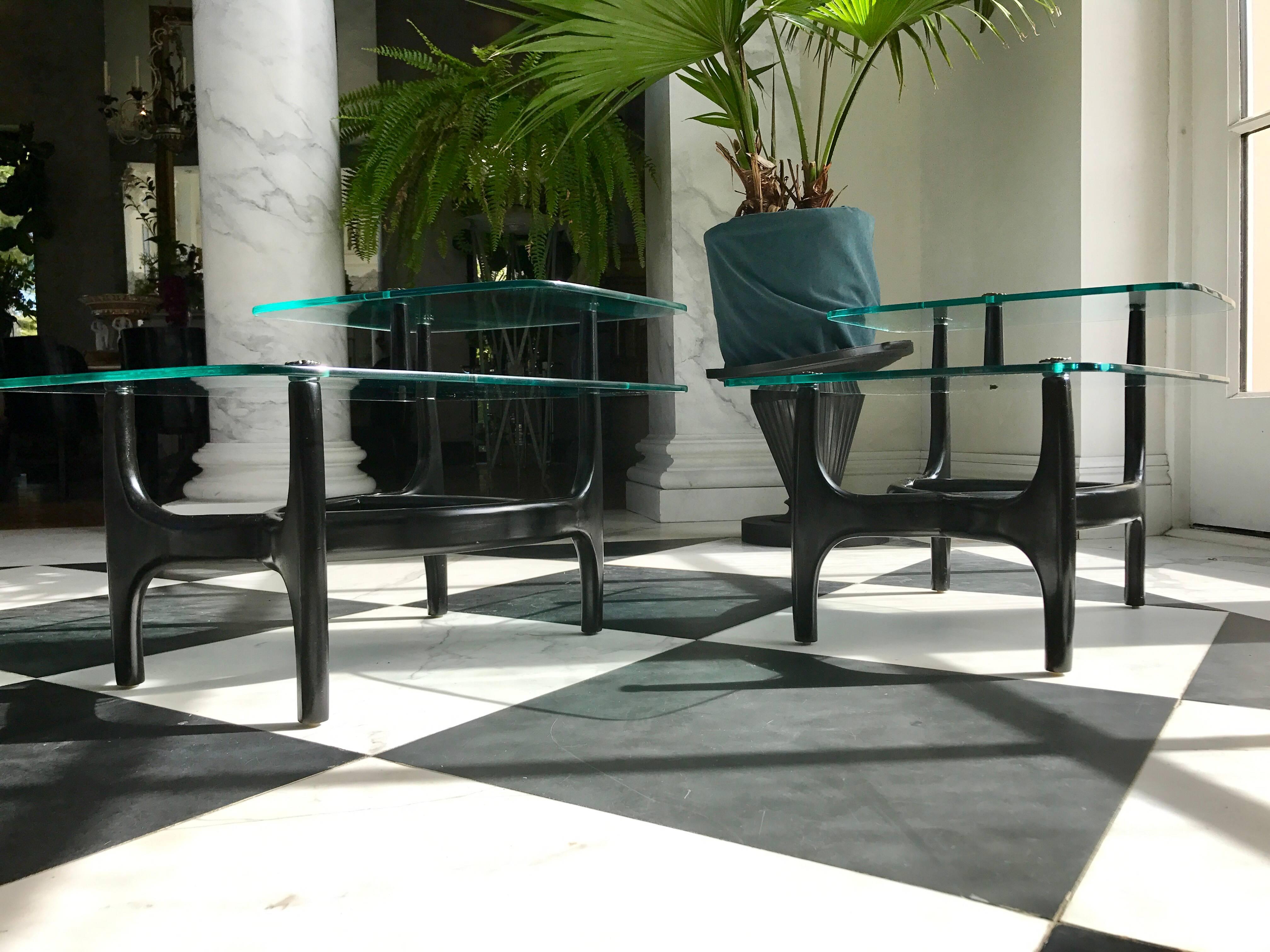 Glass Top Side Tables For Sale at 1stDibs