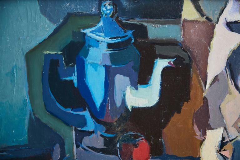 Signed Trump Mid-Century Modern Abstract Oil Painting, 1956 For Sale at ...