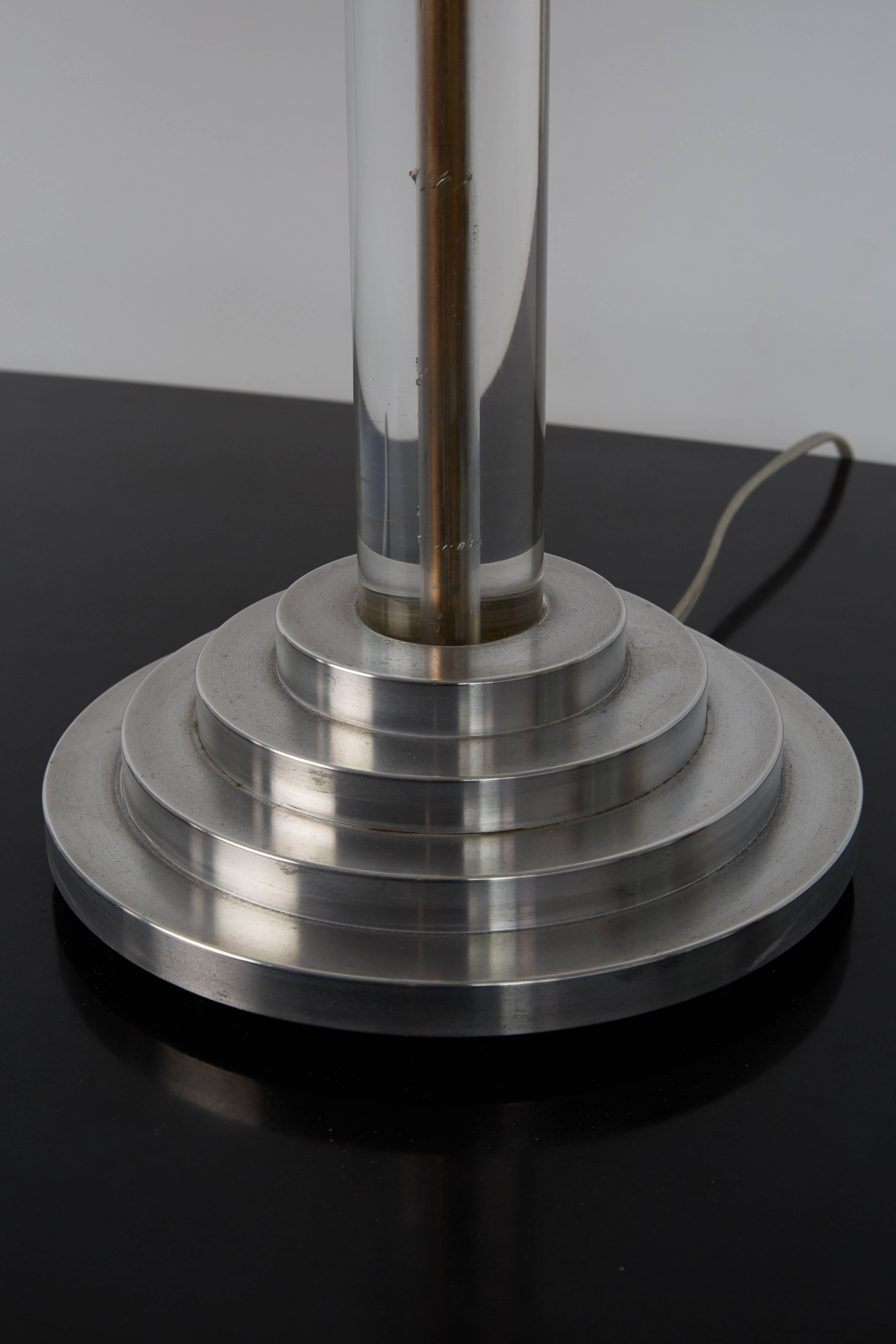 Art Deco Streamline Modern Lucite and Aluminium Table Lamp at 1stDibs ...