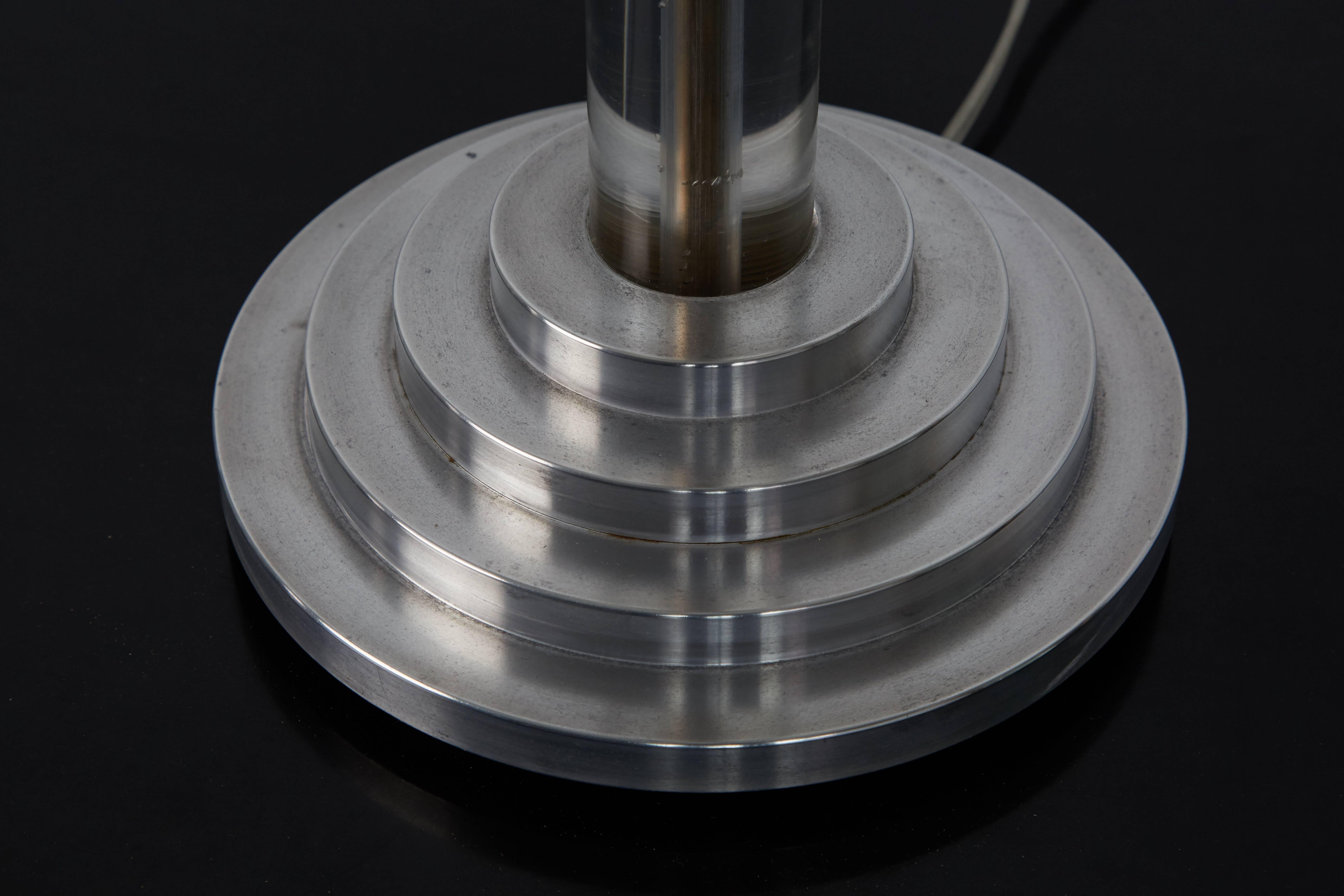 Art Deco Streamline Modern Lucite and Aluminium Table Lamp at 1stDibs ...