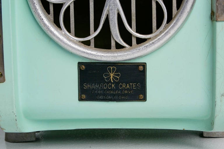 Shamrock Crates Pet Carrier in Mint Green, circa 1960 at 1stDibs