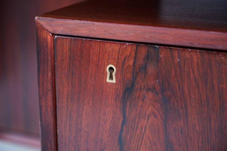 Brazilian Rosewood Desk with Reverse Bookshelf, circa 1960 at 1stDibs