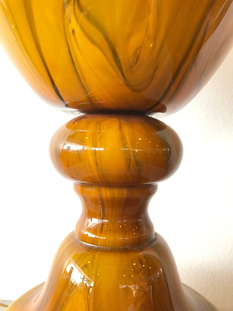 Murano Marbleized Glass Table Lamp by Marbro Lamp Company, Italy, 1966 ...